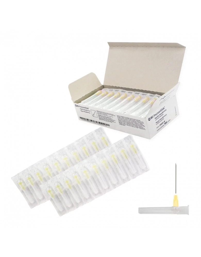 AGULHA DESC.13X0,30 INFANTIL AMARELA C/100 BD | RIOMED DISTRIBUIÇÃO