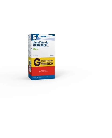 CLOPIDOGREL 75MG 56COM SANDOZ | RIOMED DISTRIBUIÇÃO