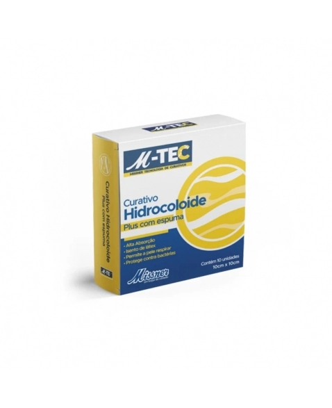 CURATIVO HIDROCOLOIDE ESPUMA 10X10CM MISSNER | RIOMED DISTRIBUIÇÃO