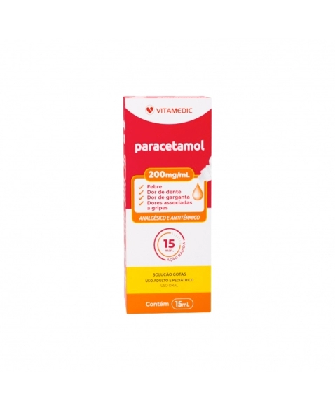 PARACETAMOL 200MG 15ML VITAMEDIC | RIOMED DISTRIBUIÇÃO