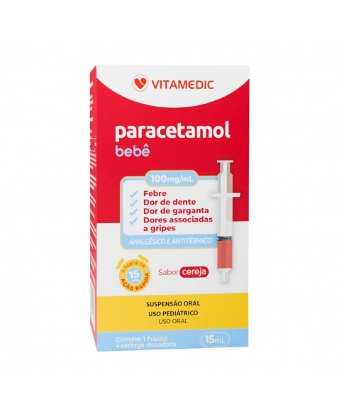 PARACETAMOL 100MG 15ML VITAMEDIC | RIOMED DISTRIBUIÇÃO