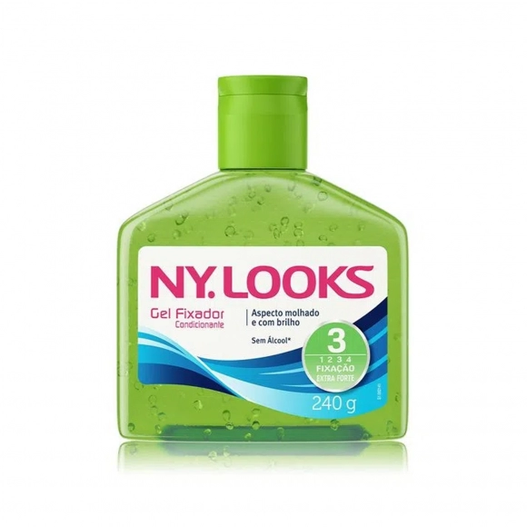 GEL FIXADOR VERDE FIXAÇÃO EXTRA FORTE 240G NY LOOKS COTY | RIOMED